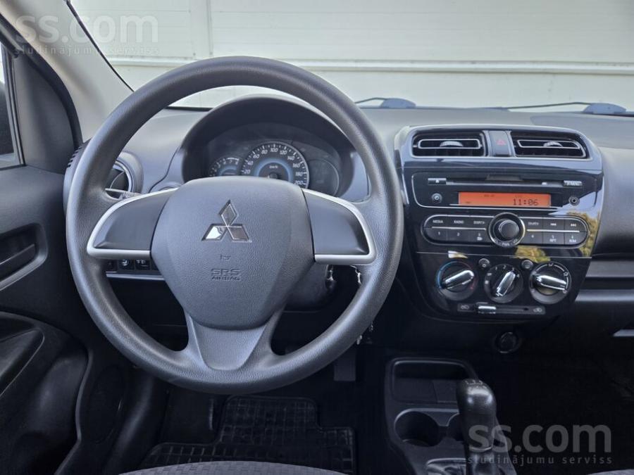 White Mitsubishi Space Star 2018 in Riga, with an engine capacity of 1.00 L and mileage of 90 thousand km for 5200 €, photo 33 on AUTOMOTO.COM.LV