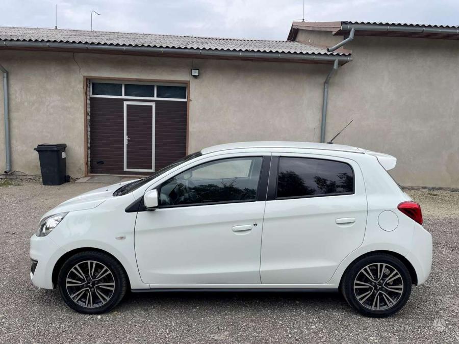 White Mitsubishi Space Star 2018 in Telschi, with an engine capacity of 1.19 L and mileage of 154 thousand km for 6300 €, photo 3 on AUTOMOTO.COM.LV