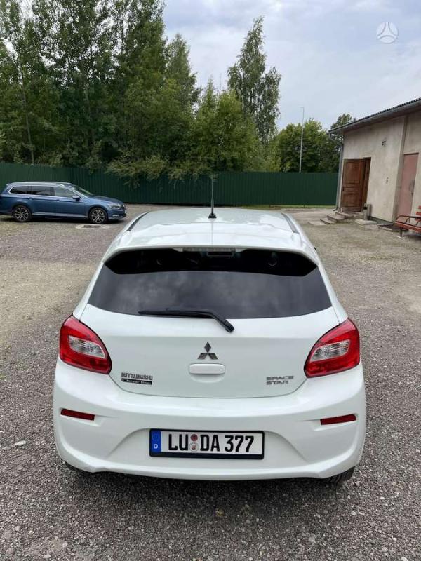 White Mitsubishi Space Star 2018 in Telschi, with an engine capacity of 1.19 L and mileage of 154 thousand km for 6300 €, photo 5 on AUTOMOTO.COM.LV