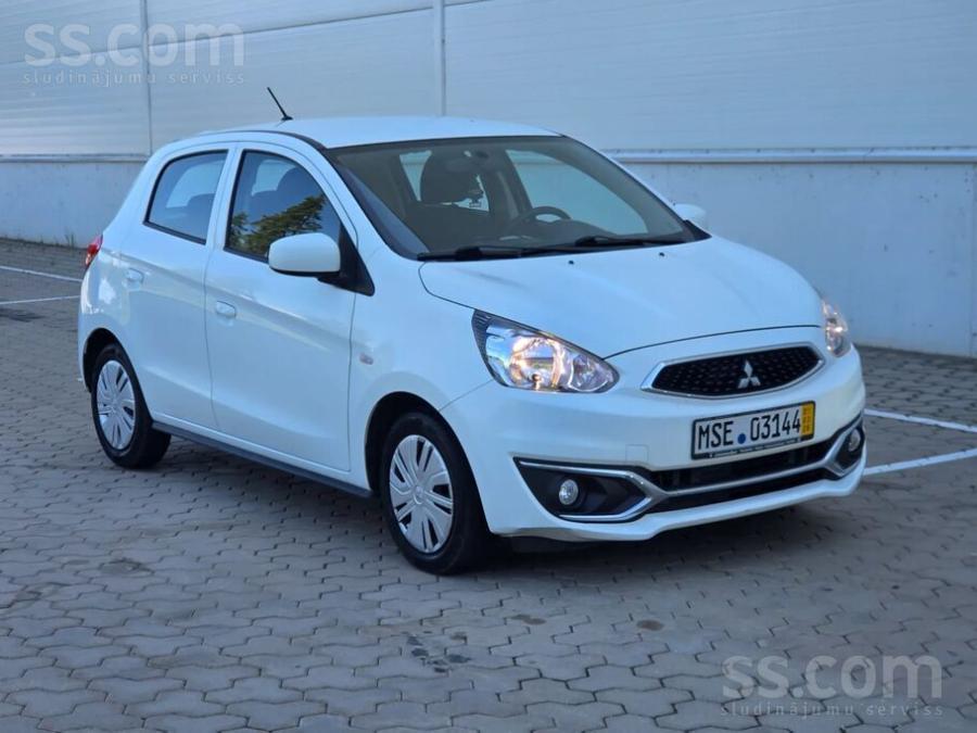 Balts Mitsubishi Space Star 2018 Rīga, ar dzinēja tilpumu 1.00 L un nobraukumu 80 tūkst. km par 5300 €, foto 1 vietnē AUTOMOTO.COM.LV