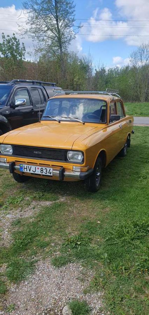 Dzeltens Moskvych / AZLK 2140 1984 Viļņa, ar dzinēja tilpumu 1.48 L un nobraukumu 82 tūkst. km par 3100 €, foto 1 vietnē AUTOMOTO.COM.LV