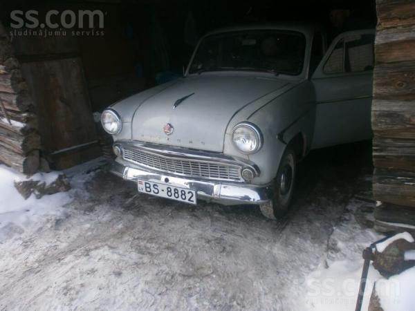 Grey Moskvich / AZLK 407 1963 in Riga, with an engine capacity of 1.20 L and mileage of 52 thousand km for 850 €, photo 1 on AUTOMOTO.COM.LV