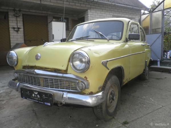 Желтый Москвич / АЗЛК 407 1963 в Скуодас, объемом двигателя 0.00 л и пробегом 1 тыс. км за 950 €, фото 1 на AUTOMOTO.COM.LV