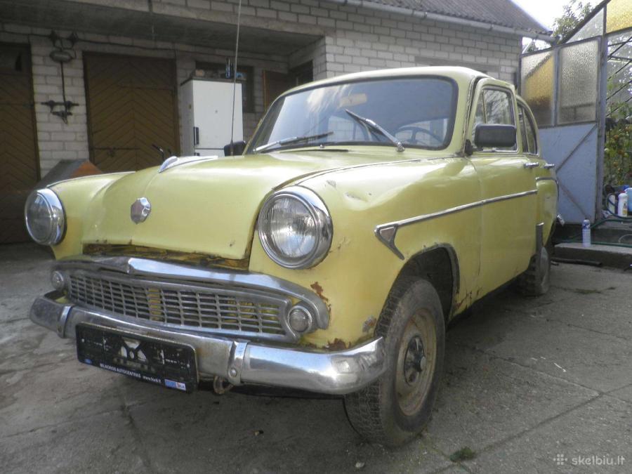 Yellow Moskvich / AZLK 407 1963 in Skuodas, with an engine capacity of 0.00 L and mileage of 1 thousand km for 950 €, photo 1 on AUTOMOTO.COM.LV