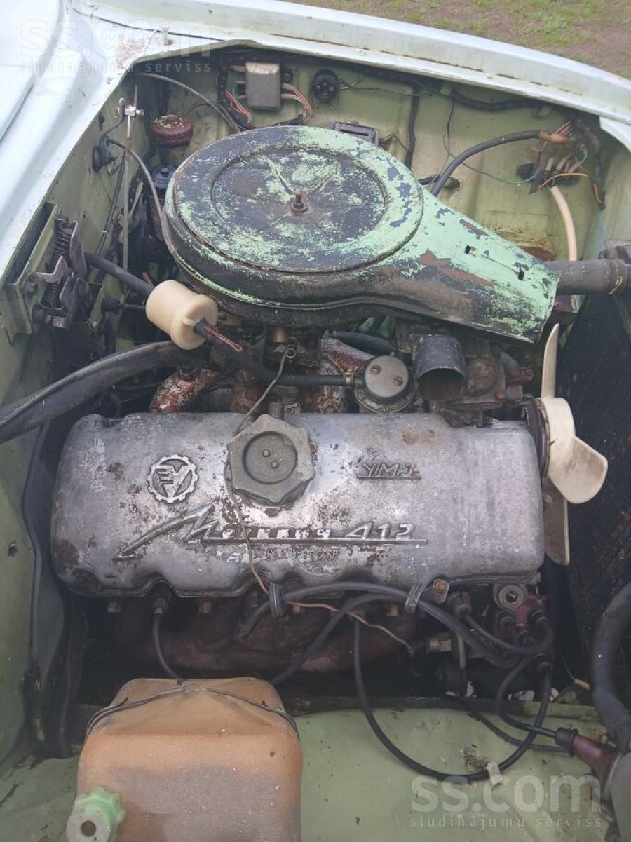 Green Moskvich / AZLK 412 1972 in Kraslava, with an engine capacity of 1.50 L and mileage of 33 thousand km for 650 €, photo 6 on AUTOMOTO.COM.LV