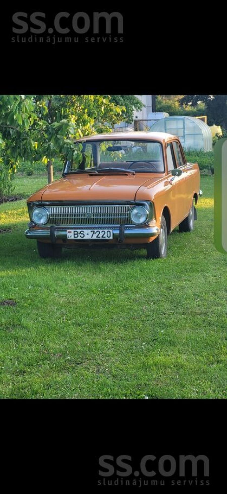 Orange Moskvich / AZLK 412 1981 in Tukums, with an engine capacity of 1.80 L and mileage of 25 thousand km for 2000 €, photo 1 on AUTOMOTO.COM.LV