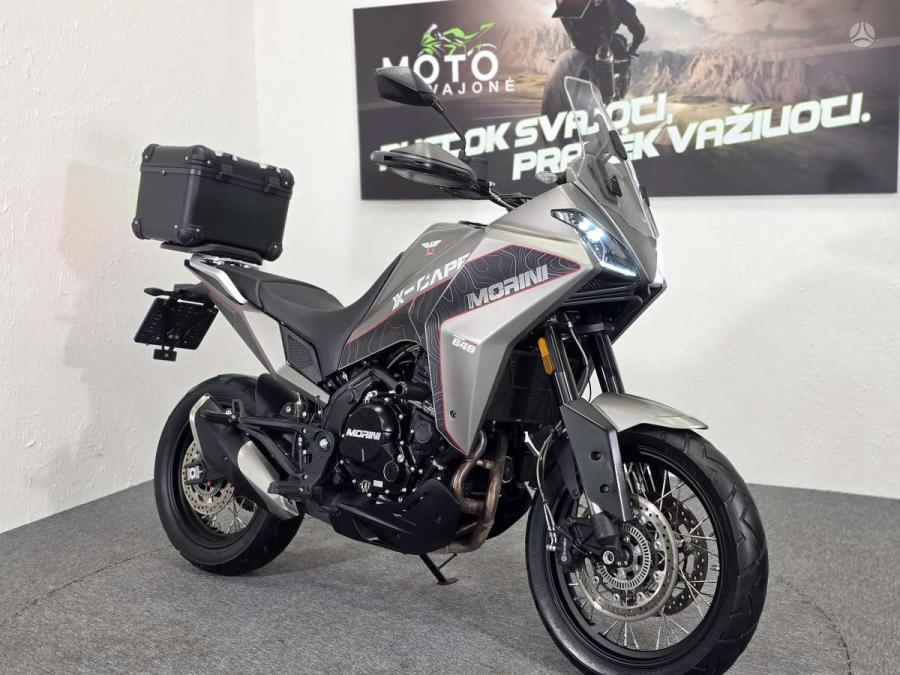 Grey Moto Morini X-Cape 2022 in Panevezys, with an engine capacity of 0.65 L and mileage of 22 thousand km for 5199 €, photo 1 on AUTOMOTO.COM.LV