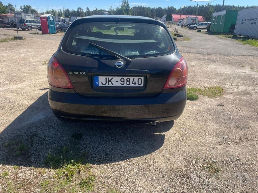 Black Nissan Almera 2003 in Riga, with an engine capacity of 1.50 L and mileage of 0 thousand km for 1899 €, photo 7 on AUTOMOTO.COM.LV