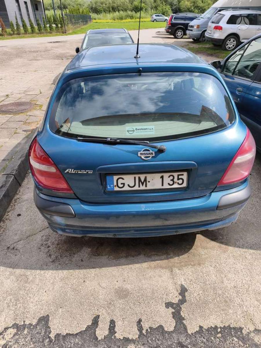 Zils Nissan Almera 2003 Panevēža, ar dzinēja tilpumu 1.50 L un nobraukumu 231 tūkst. km par 599 €, foto 3 vietnē AUTOMOTO.COM.LV
