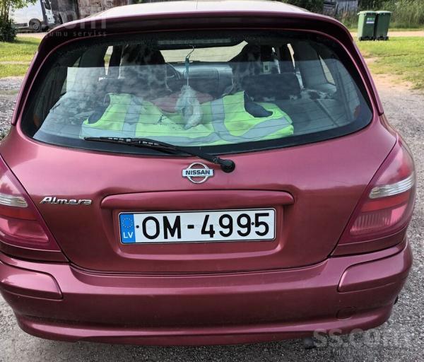Красный Ниссан Альмера 2003 в Краслава, объемом двигателя 1.50 л и пробегом 223 тыс. км за 1450 €, фото 3 на AUTOMOTO.COM.LV
