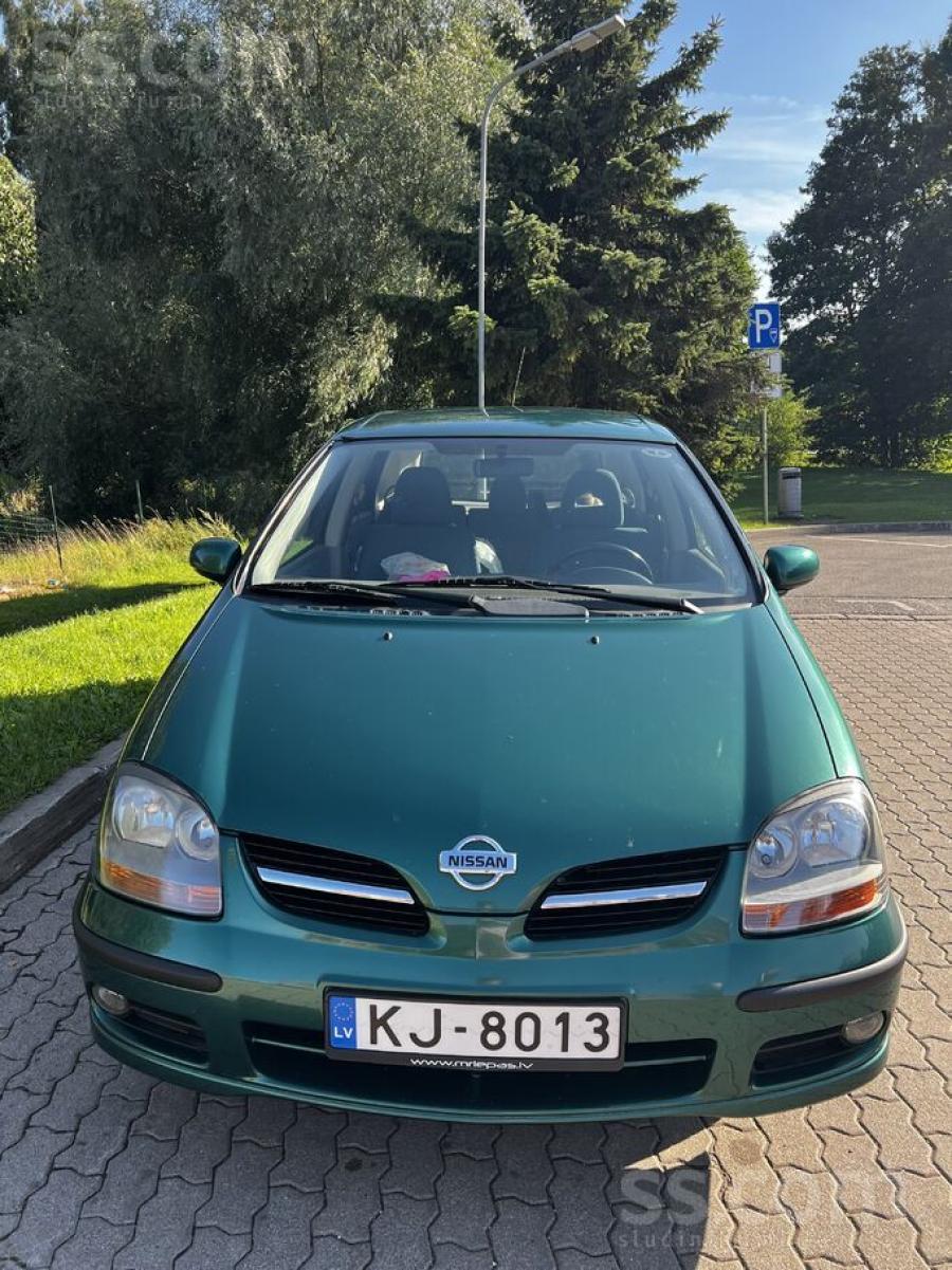 Green Nissan Almera Tino 2001 in Riga, with an engine capacity of 2.00 L and mileage of 139 thousand km for 1400 €, photo 3 on AUTOMOTO.COM.LV