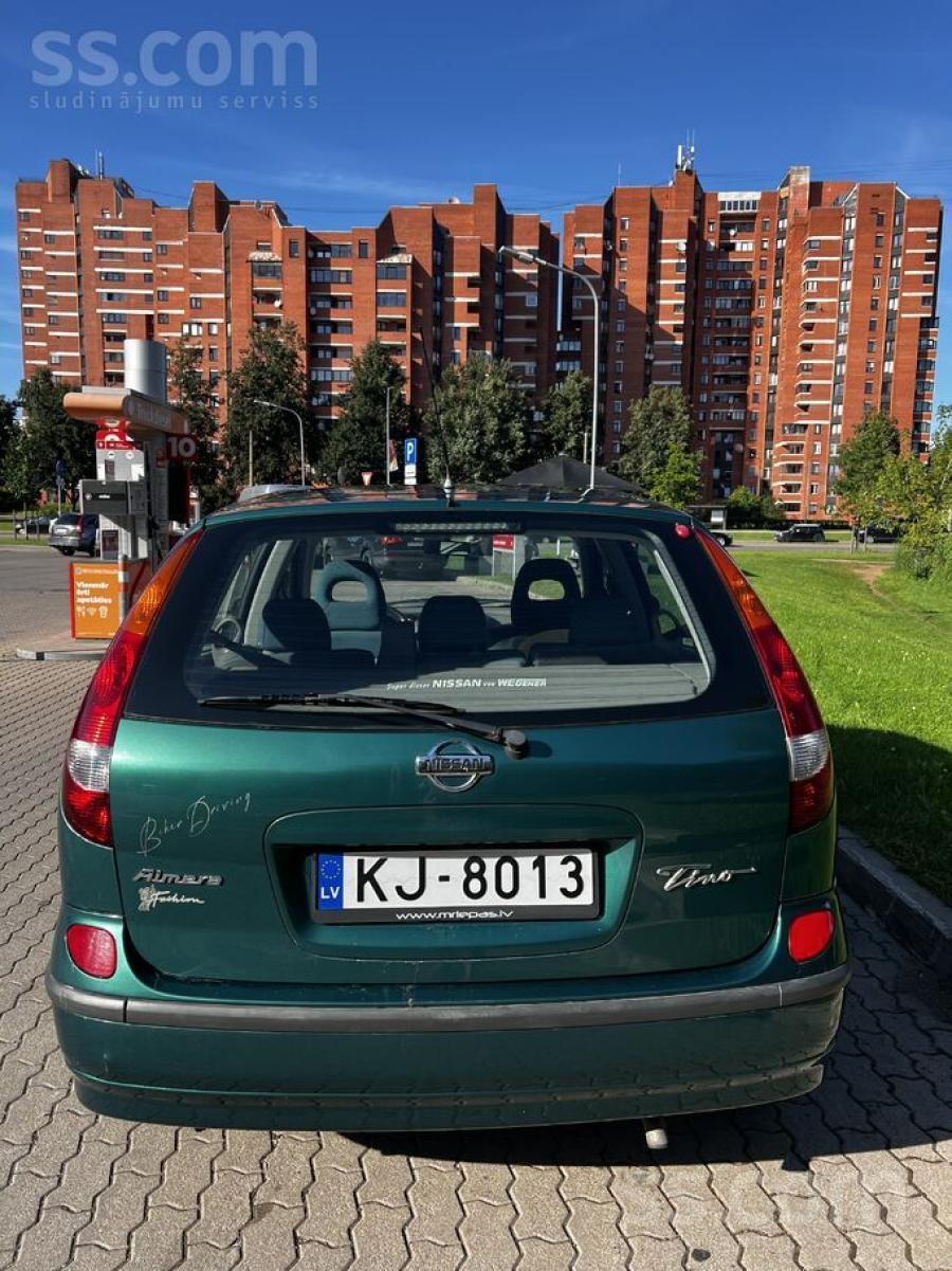 Green Nissan Almera Tino 2001 in Riga, with an engine capacity of 2.00 L and mileage of 139 thousand km for 1400 €, photo 4 on AUTOMOTO.COM.LV