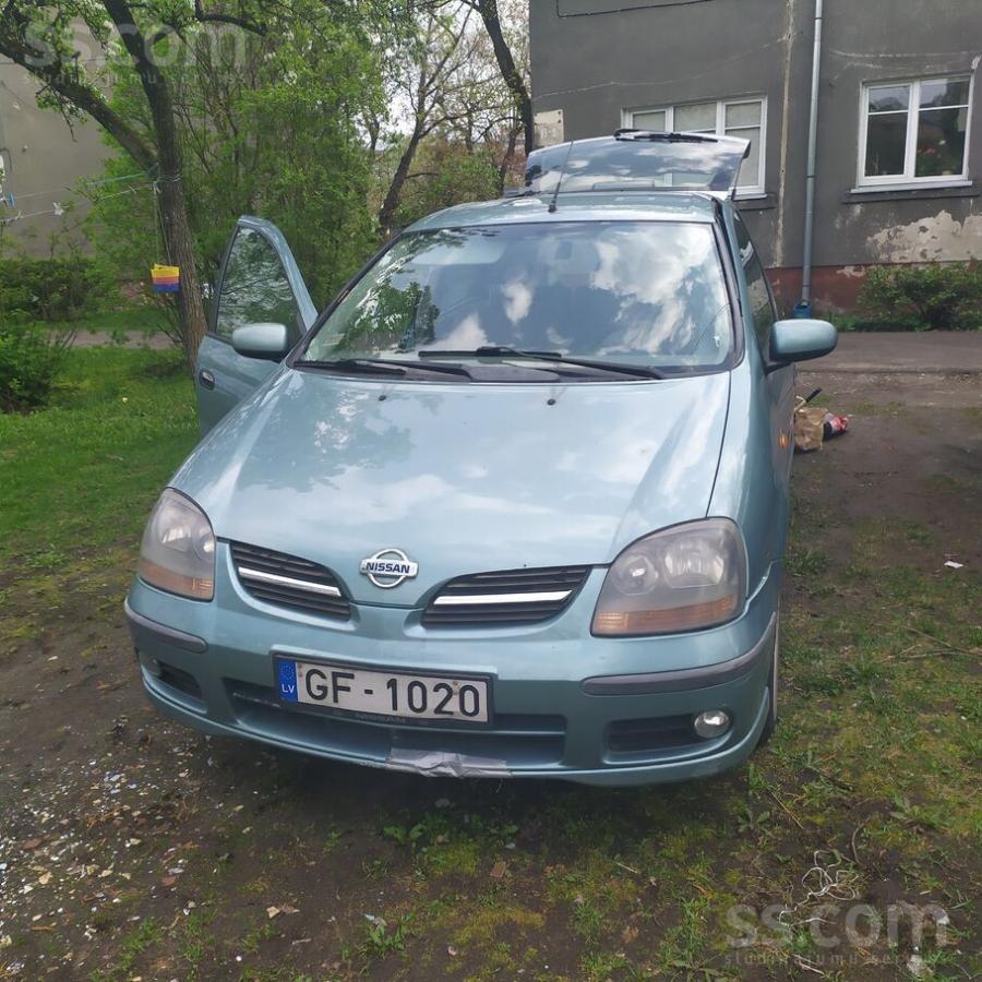 Green Nissan Almera Tino 2002 in Riga, with an engine capacity of 1.80 L and mileage of 220 thousand km for 650 €, photo 1 on AUTOMOTO.COM.LV