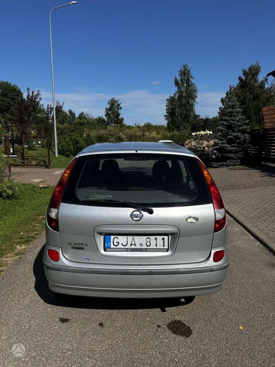 Grey Nissan Almera Tino 2004 in Vilnius, with an engine capacity of 1.77 L and mileage of 212 thousand km for 1000 €, photo 3 on AUTOMOTO.COM.LV