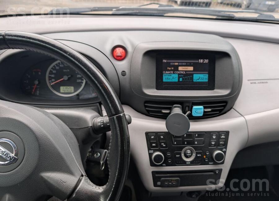 Pelēks Nissan Almera Tino 2005 Rīga, ar dzinēja tilpumu 2.20 L un nobraukumu 320 tūkst. km par 800 €, foto 6 vietnē AUTOMOTO.COM.LV