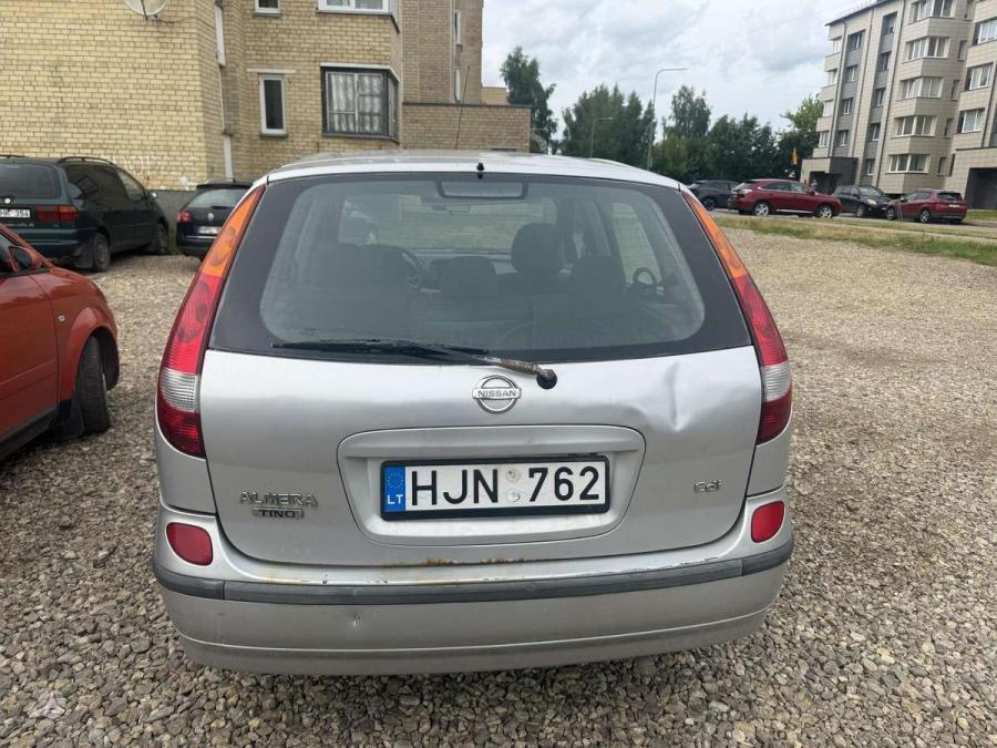 Grey Nissan Almera Tino 2005 in Vilnius, with an engine capacity of 1.77 L and mileage of 185 thousand km for 600 €, photo 4 on AUTOMOTO.COM.LV