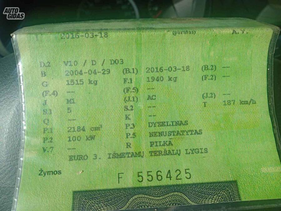 Nissan Almera Tino 2004 Jonava, ar dzinēja tilpumu 2.20 L un nobraukumu 270 tūkst. km par 1000 €, foto 7 vietnē AUTOMOTO.COM.LV