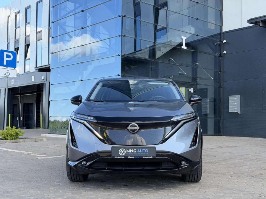 Pelēks Nissan Ariya 2022 Rīga, ar dzinēja tilpumu 0.00 L un nobraukumu 59 tūkst. km par 34900 €, foto 1 vietnē AUTOMOTO.COM.LV