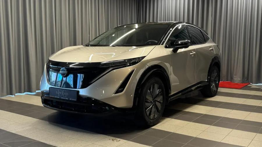 Pelēks Nissan Ariya 2023 Mārupe, ar dzinēja tilpumu 0.00 L un nobraukumu 75 tūkst. km par 36800 €, foto 1 vietnē AUTOMOTO.COM.LV