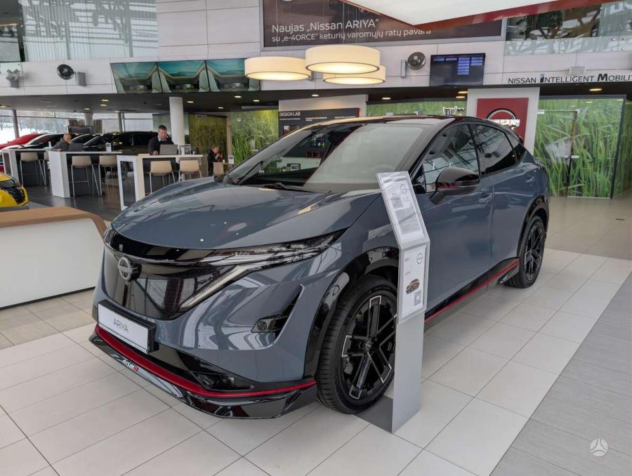 Pelēks Nissan Ariya 2025 Viļņa, ar dzinēja tilpumu 0.00 L un nobraukumu 40 tūkst. km par 55690 €, foto 1 vietnē AUTOMOTO.COM.LV