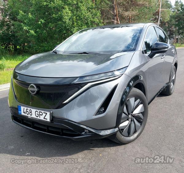 Grey Nissan Ariya 2022 in Tallinn, with an engine capacity of 0.00 L and mileage of 93 thousand km for 26990 €, photo 1 on AUTOMOTO.COM.LV