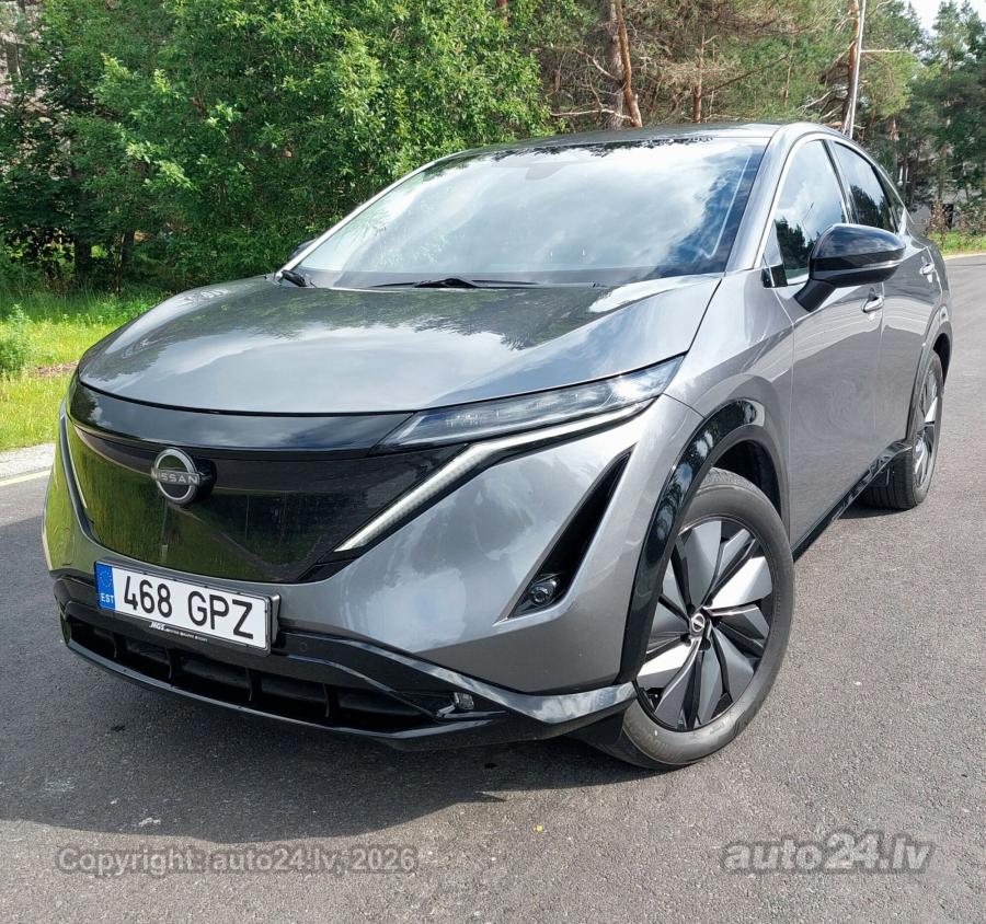 Grey Nissan Ariya 2022 in Tallinn, with an engine capacity of 0.00 L and mileage of 93 thousand km for 26990 €, photo 1 on AUTOMOTO.COM.LV