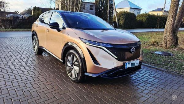 Dzeltens Nissan Ariya 2023 Šauļi, ar dzinēja tilpumu 0.00 L un nobraukumu 50 tūkst. km par 29555 €, foto  vietnē AUTOMOTO.COM.LV