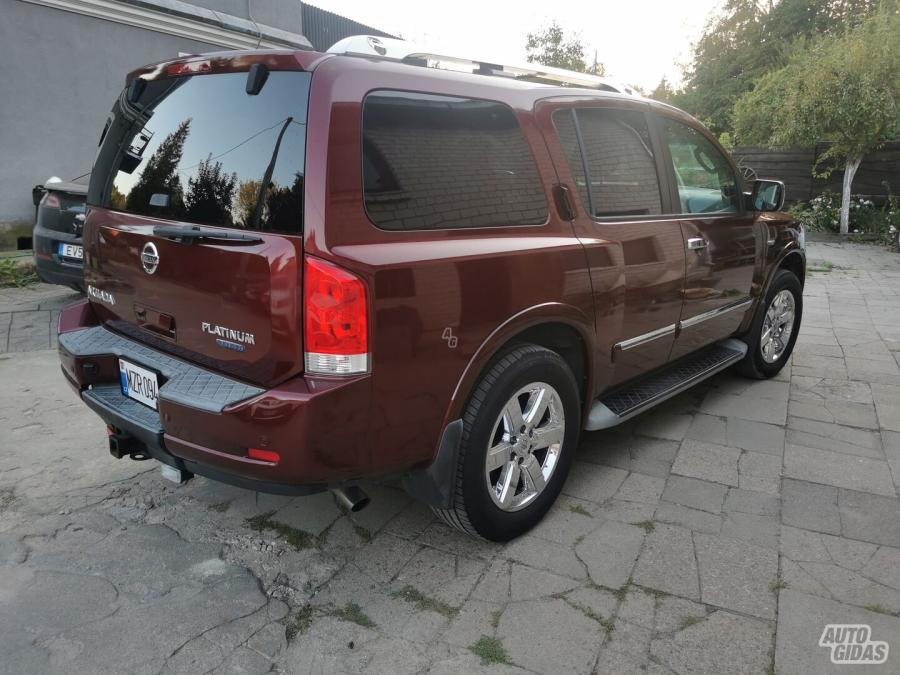 Sarkans Nissan Armada 2010 Viļņa, ar dzinēja tilpumu 5.70 L un nobraukumu 0 tūkst. km par 12000 €, foto 5 vietnē AUTOMOTO.COM.LV