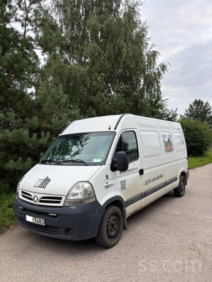 White Nissan Interstar 2008 in Riga, with an engine capacity of 2.50 L and mileage of 361 thousand km for 2500 €, photo 1 on AUTOMOTO.COM.LV