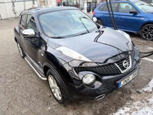 Black Nissan Juke 2011 in Vilnius, with an engine capacity of 1.46 L and mileage of 290 thousand km for 3000 €, photo  on AUTOMOTO.COM.LV