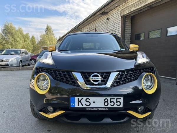 Black Nissan Juke 2014 in Limbazi, with an engine capacity of 1.20 L and mileage of 103 thousand km for 7650 €, photo 2 on AUTOMOTO.COM.LV