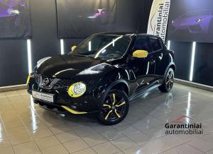 Melns Nissan Juke 2016 Viļņa, ar dzinēja tilpumu 1.60 L un nobraukumu 160 tūkst. km par 9350 €, foto  vietnē AUTOMOTO.COM.LV