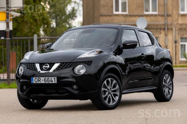 Nissan Juke 2017 in Jelgava on AUTOMOTO.COM.LV Black Nissan Juke 2017 in Jelgava, with an engine capacity of 1.50 L and mileage of 138 thousand km for 7390 €, photo 1 on AUTOMOTO.COM.LV