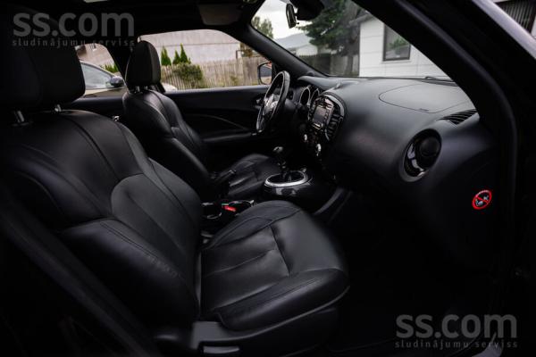 Nissan Juke 2017 in Jelgava on AUTOMOTO.COM.LV Black Nissan Juke 2017 in Jelgava, with an engine capacity of 1.50 L and mileage of 138 thousand km for 7390 €, photo 8 on AUTOMOTO.COM.LV