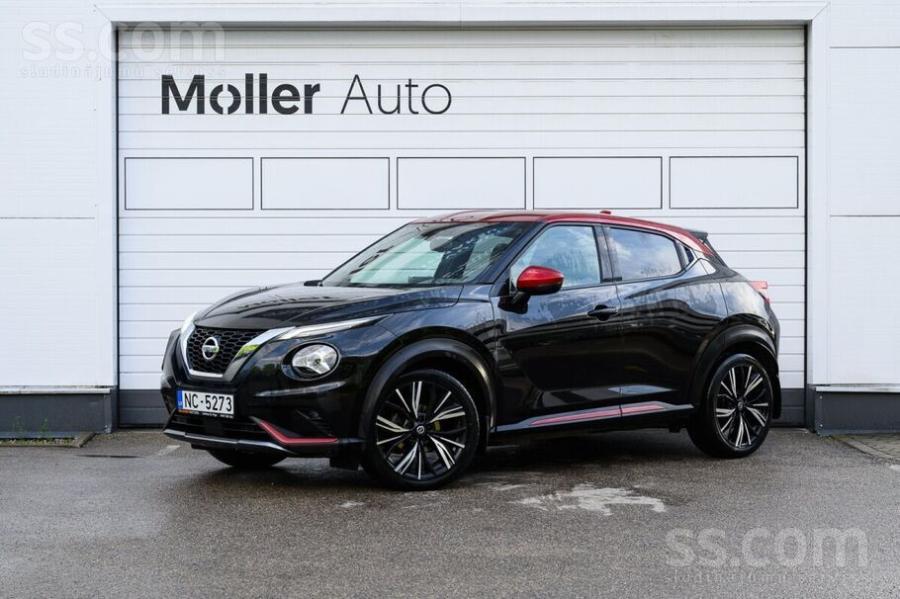 Black Nissan Juke 2022 in Riga, with an engine capacity of 1.00 L and mileage of 103 thousand km for 14950 €, photo 1 on AUTOMOTO.COM.LV