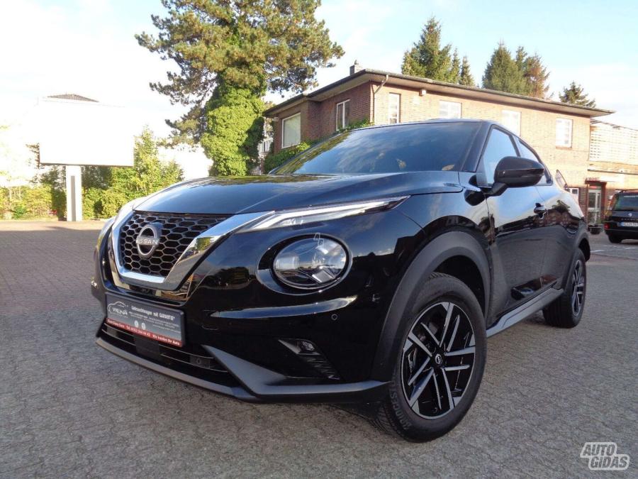 Black Nissan Juke 2025 in Kaunas, with an engine capacity of 1.00 L and mileage of 20 thousand km for 22641 €, photo 1 on AUTOMOTO.COM.LV