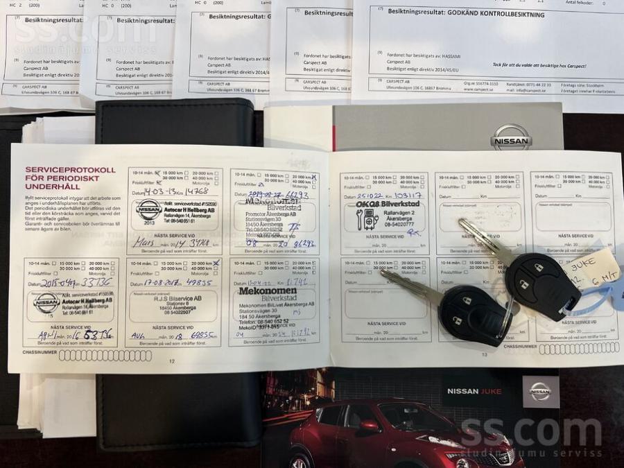 Black Nissan Juke 2012 in Riga, with an engine capacity of 1.60 L and mileage of 105 thousand km for 5880 €, photo 33 on AUTOMOTO.COM.LV