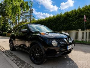 Melns Nissan Juke 2015 Rīga, ar dzinēja tilpumu 1.50 L un nobraukumu 156 tūkst. km par 6900 €, foto  vietnē AUTOMOTO.COM.LV
