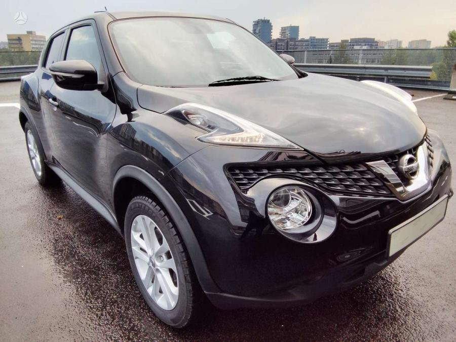 Black Nissan Juke 2015 in Vilnius, with an engine capacity of 1.62 L and mileage of 95 thousand km for 6950 €, photo 7 on AUTOMOTO.COM.LV