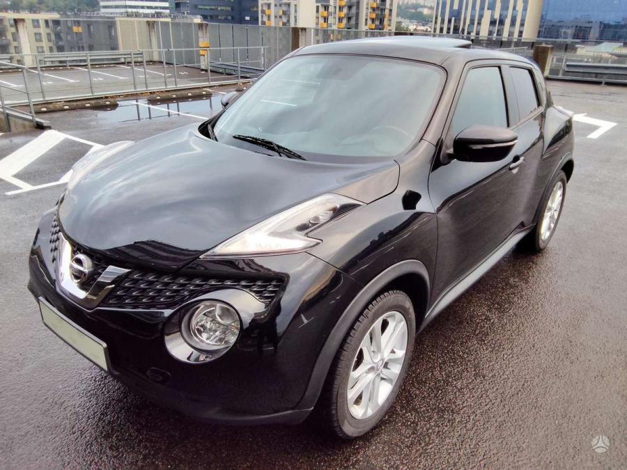 Black Nissan Juke 2015 in Vilnius, with an engine capacity of 1.62 L and mileage of 95 thousand km for 6950 €, photo 9 on AUTOMOTO.COM.LV