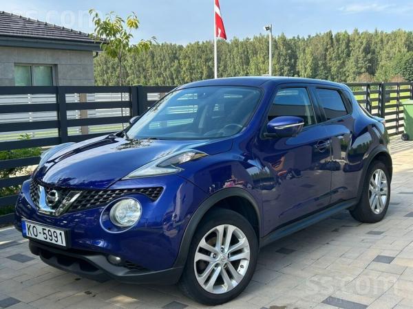 Blue Nissan Juke 2015 in Riga, with an engine capacity of 1.60 L and mileage of 169 thousand km for 7200 €, photo 1 on AUTOMOTO.COM.LV