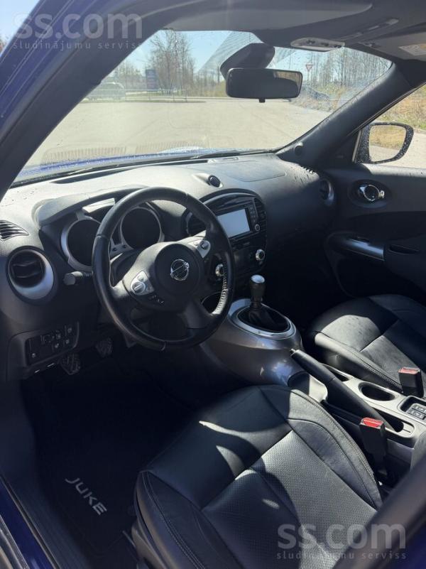 Blue Nissan Juke 2015 in Aizkraukle, with an engine capacity of 1.20 L and mileage of 105 thousand km for 6800 €, photo 9 on AUTOMOTO.COM.LV