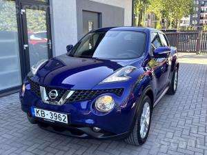 Zils Nissan Juke 2015 Rīga, ar dzinēja tilpumu 1.20 L un nobraukumu 98 tūkst. km par 6800 €, foto  vietnē AUTOMOTO.COM.LV