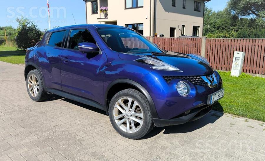 Blue Nissan Juke 2015 in Riga, with an engine capacity of 1.60 L and mileage of 98 thousand km for 7350 €, photo 3 on AUTOMOTO.COM.LV