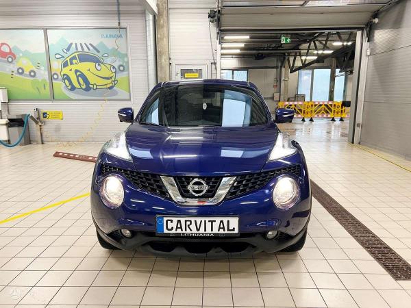 Blue Nissan Juke 2018 in Vilnius, with an engine capacity of 1.60 L and mileage of 90 thousand km for 7999 €, photo 8 on AUTOMOTO.COM.LV