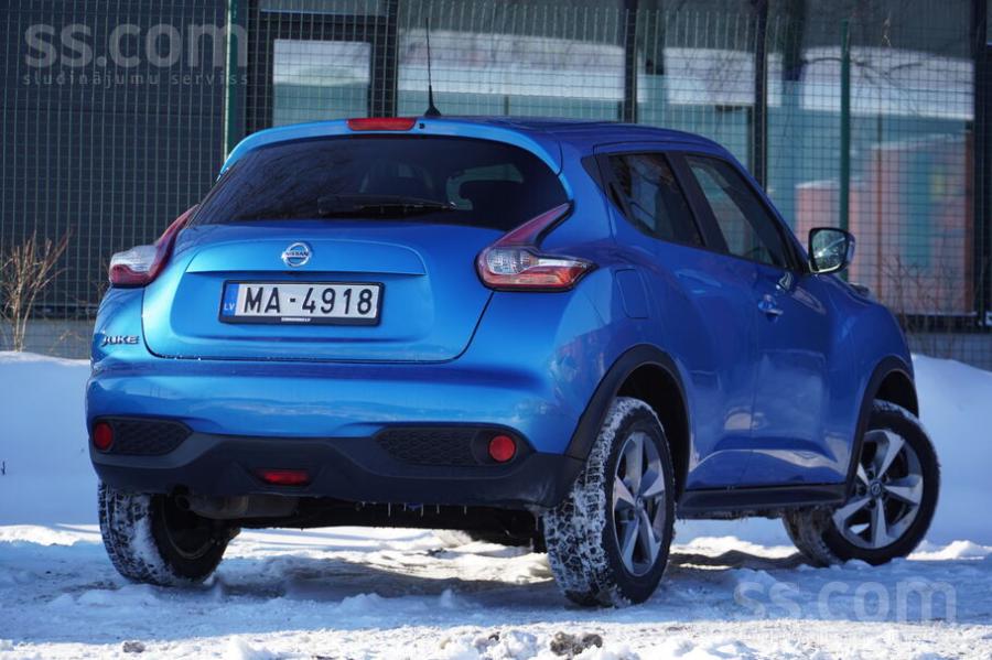 Blue Nissan Juke 2019 in Riga, with an engine capacity of 1.60 L and mileage of 75 thousand km for 10890 €, photo 7 on AUTOMOTO.COM.LV