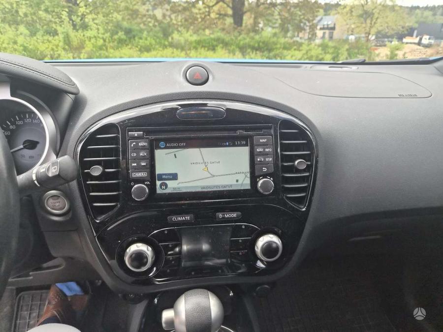 Blue Nissan Juke 2019 in Vilnius, with an engine capacity of 1.60 L and mileage of 102 thousand km for 10500 €, photo 11 on AUTOMOTO.COM.LV
