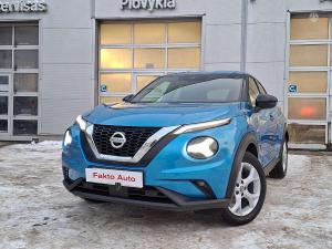 Blue Nissan Juke 2022 in Vilnius, with an engine capacity of 1.00 L and mileage of 80 thousand km for 15500 €, photo  on AUTOMOTO.COM.LV
