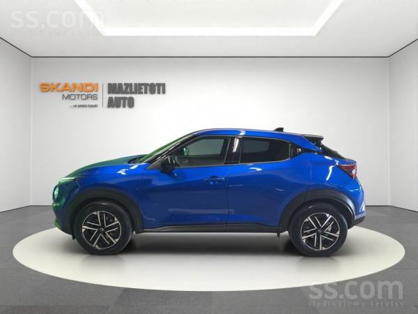 Nissan Juke 2025 in Riga on AUTOMOTO.COM.LV Blue Nissan Juke 2025 in Riga, with an engine capacity of 1.00 L and mileage of 26 thousand km for 20490 €, photo 4 on AUTOMOTO.COM.LV
