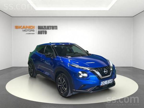 Nissan Juke 2025 in Riga on AUTOMOTO.COM.LV Blue Nissan Juke 2025 in Riga, with an engine capacity of 1.00 L and mileage of 26 thousand km for 20490 €, photo 9 on AUTOMOTO.COM.LV